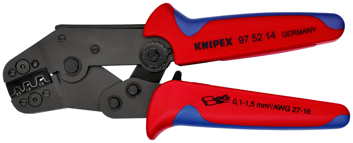 KNIPEX 97 52 14 Pinzas para engarzar terminales modelo corto Con funda ...